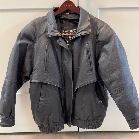 Leather Limited | Jackets & Coats | Vtg Leather Limited Black Leather ...